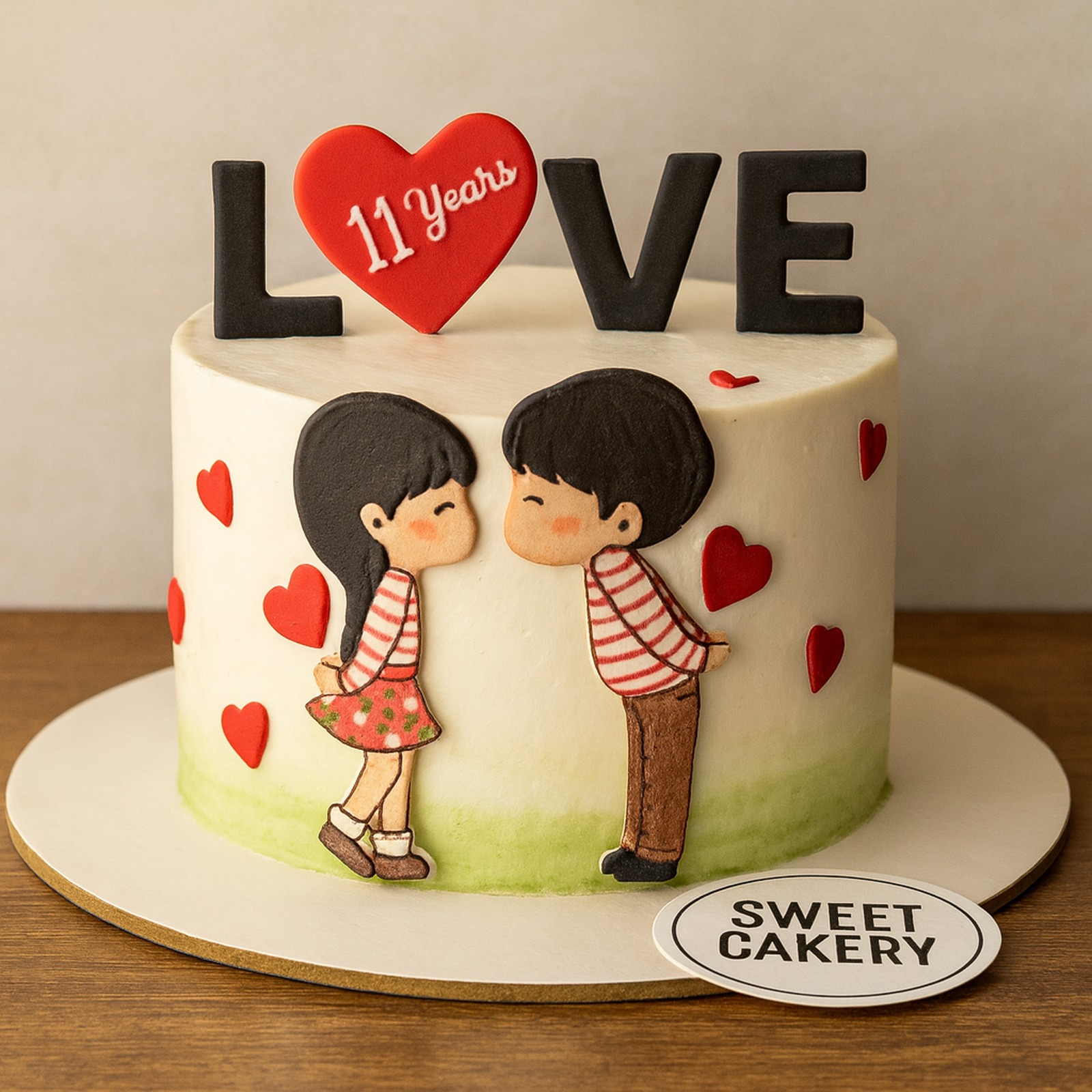 Lovely Couple Theme Cake - Sweet Cakery